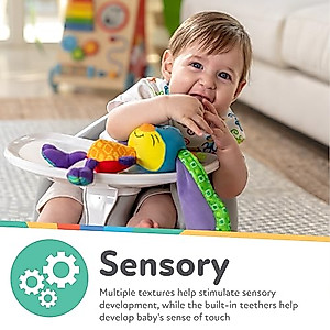 Nuby Teether Tugz Plush Silicone Teething Toy - Baby Teething Toy - 3+ Months - Bee