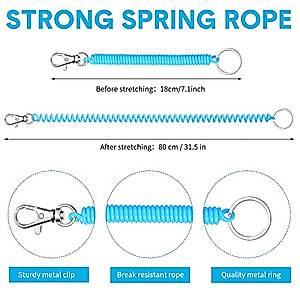 Konohan 4 Sets Phone Lanyard Tether with Patch Phone Tether Phone Strap for Drop Protection Outdoor Hiking Cycling Climbing (Clear, Blue, Black, Pink)