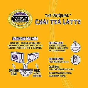 Oregon Chai Original Chai Concentrate, 32 Fluid Ounce (Pack of 6)