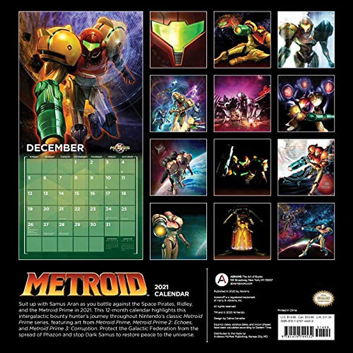 Metroid 2021 Wall Calendar