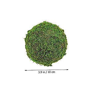 Abaodam Wedding Mossy Balls 2pcs Artificial Home Decor Artificial Green Plant Fake Mossy Balls Floral Mosses Ball Decoration Fake Moss Balls Decorative Moss Balls Grass Ball Wedding Foam