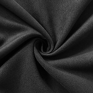 Fancy Homi 4 Packs Black Decorative Throw Pillow Covers 18x18 inch/45x45 cm, Super Soft Faux Suede Decor Square Pillow Covers, Solid Cushion Cover for Couch Living Room Sofa Bedroom