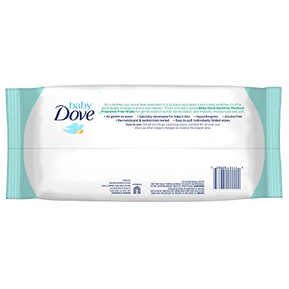 Baby Dove Wipes, Sensitive Moisture, 30 ct, Pack of 6