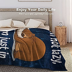 Bear Blanket Cute Funny Bear Decor Animal Throw Blanket Bear Gifts for Girls Boys Super Warm Soft Plush Lightweight Fleece Flannel Blanket Winter Couch Bedding Blanket for Kids Adults Women 40"x50"