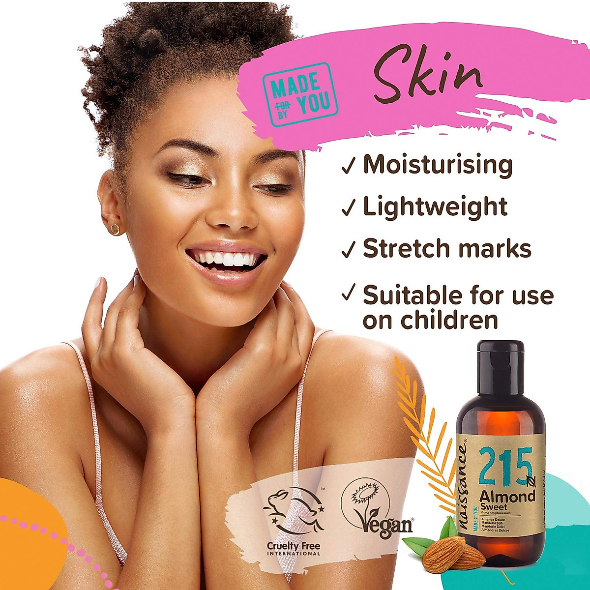 Naissance Sweet Almond Carrier Oil 3.4 fl.oz