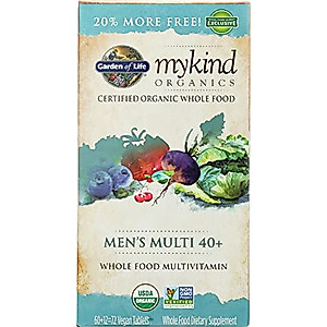 Garden Of Life Organic Mykind Men's 40 Multi, 72 CT