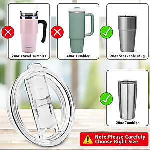 Amgkonp 4PACK Tumbler Replacement Lids 20oz,Spill proof Tumbler Lids for YETI Rambler,Old Style RTIC,SUNWILL and CIVAGO Coffee Tumble,BPA free
