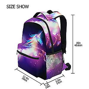 MNSRUU Unicorn Backpacks for Boys and Girls Kids Unicorn School Bookbag Lightweight Travel Bag with Adjustable Strap