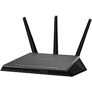 NETGEAR Nighthawk Smart Wi-Fi Router (R7000) - AC1900 Wireless Speed (Up to 1900 Mbps) | Up to 1800 Sq Ft Coverage & 30 Devices | 4 x 1G Ethernet and 2 USB ports | Armor Security