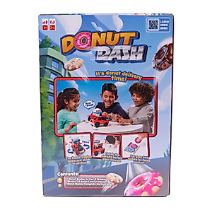 Goliath Donut Dash Game - Race to Pick Up Matching Donuts, Racecar Does Real Donuts On Table Or Hard Floor - Ages 4 and Up, 2-4 Players
