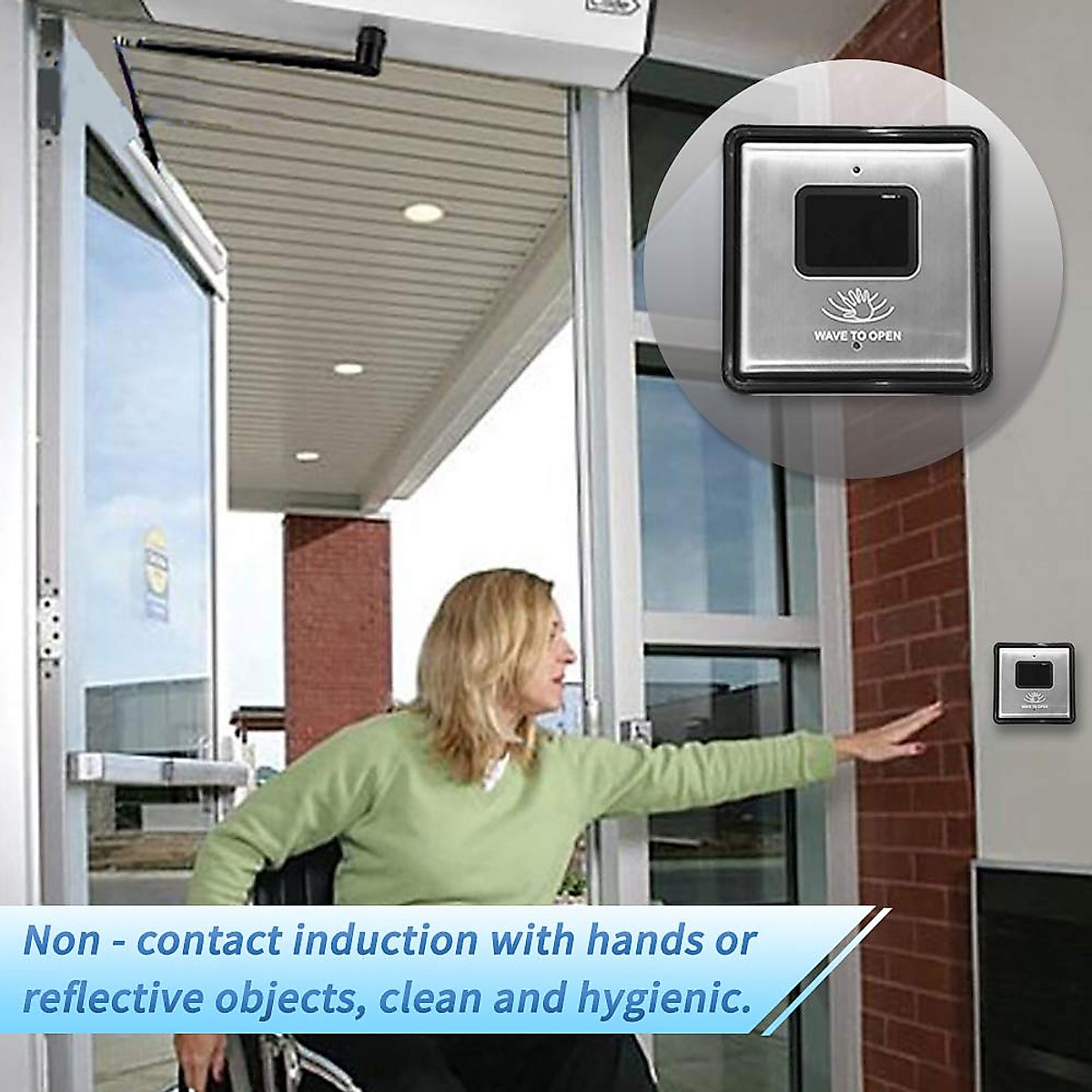 OlidleHomeSmart Touchless Switch Wave to Open, no-Contact Hand Sensor Infrared Switch (M-512)
