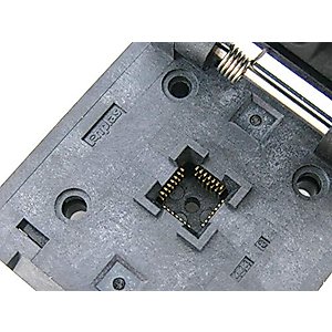 QFN28 Clamshell Programming Adapter Socket/Burning Socket/IC Test Socket QFN-28(36) B-0.5-02, 28-Pin, 0.5mm Pitch, IC Test Burn-in Socket, Applied to QFN28, MLP28, MLF28 Packages.
