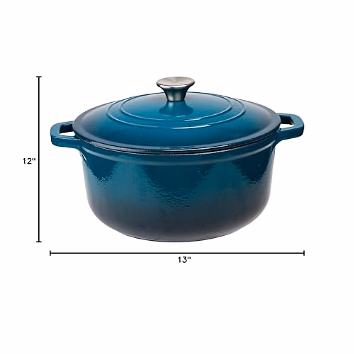 Lexi Home Enameled 6 Qt. Cast Iron Dutch Oven - Blue