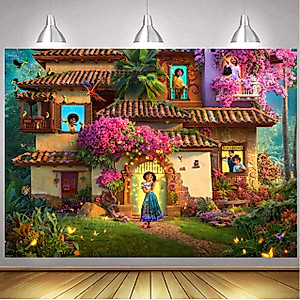 Magic Movie Backdrop 7x5 Vinyl Magical House Birthday Background Magic Banner for Kids Birthday Party Supplies Decoration Movie Poster for Nursery Decor