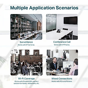 TP-Link TL-SF1005P | 5 Port Fast Ethernet PoE Switch | 4 PoE+ Ports @67W | Desktop | Plug & Play | Sturdy Metal w/ Shielded Ports | Fanless | Extend & Priority Mode