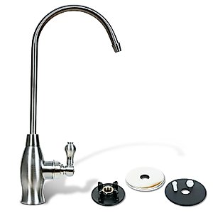 Aquaboon Water Filter Purifier Faucet for Any RO Unit or Water Filtration System (Contemporary, Brushed Nickel)