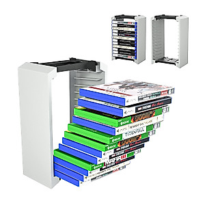 PS5 Game Holder, PS5 Video Game Organizer, Storage Tower for PS5 Games, Video Game Storage Stand, Storage Stand for PS5 PS4 Xbox One Games (for 12 Game Boxes)