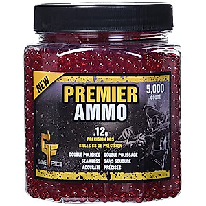 Game Face ASP512 Premier .12-Gram 6mm Red Airsoft BBs (5000-Count)
