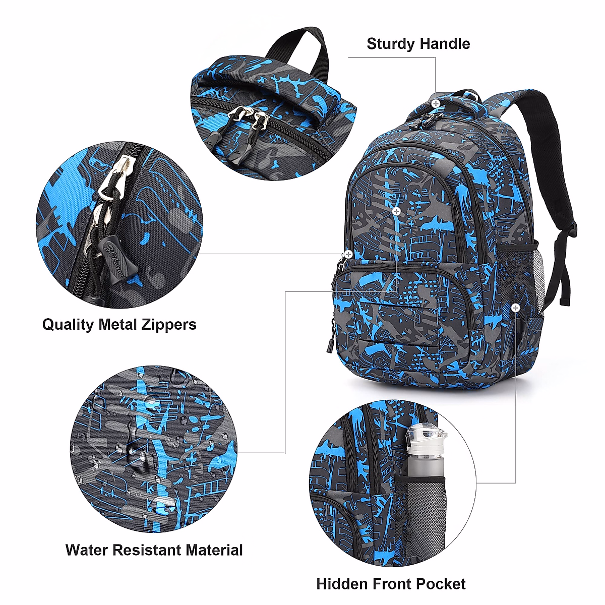 Rickyh Style Lightweight Elementary School Backpack - Durable, Waterproof Kids' School Bag