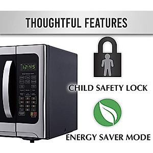 Farberware Professional FMO12AHTBKE 1.2 Cu. Ft. 1100-Watt Microwave Oven With Smart Sensor Cooking and LED Lighting, Brushed Stainless Steel