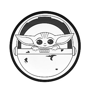 Disney Star Wars: The Mandalorian, The Child Round Infinity Mirror 9"x9"