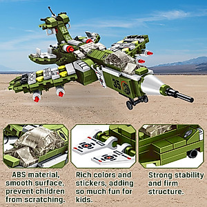 VATOS STEM Building Toys, 576 PCS Warcraft STEM Toys for 6 Year Old Boys 25-in-1 Engineering Building Bricks Destroyer Fighter Vehicles Blocks Kits Best Gifts for Kids Aged 6 7 8 9 10 11 12 Yr Old