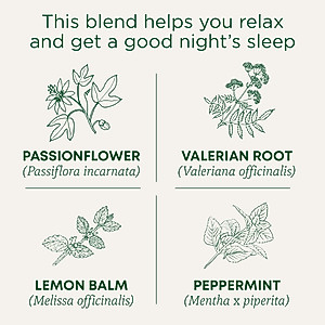 Traditional Medicinals Organic Nighty Night Valerian Relaxation Tea, 16 Tea Bags (Pack of 1)