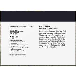Amazon Brand - Happy Belly Light Roast Coffee Pods, Breakfast Blend, Compatible with Keurig 2.0 K-Cup Brewers, 24 Count