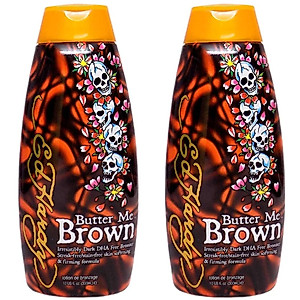 2 Ed Hardy Butter Me Brown Tanning DHA & Streak Free Bronzing Cream Lotion 10 Oz