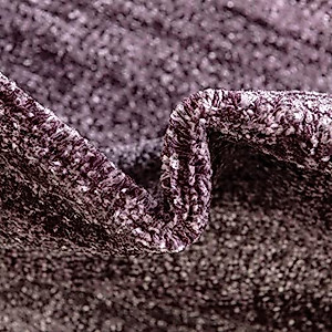 Unique Loom Del Mar Collection Area Rug-Transitional Inspired with Modern Contemporary Design, 6' 0 x 9' 0 Rectangular, Violet/Ivory