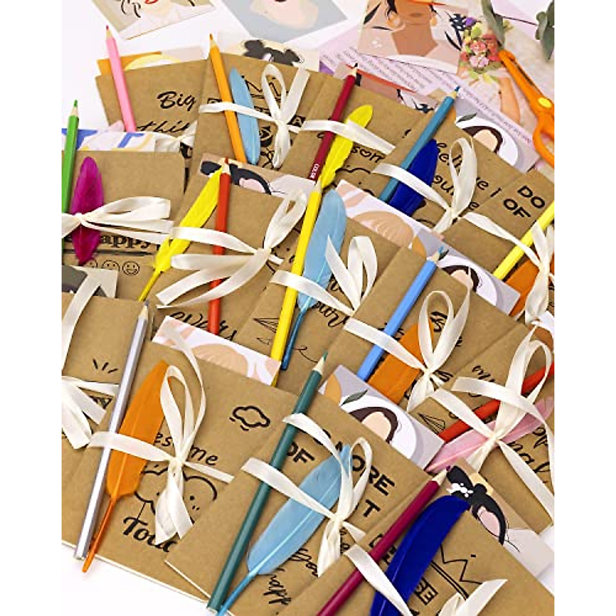 Dynta Motivational Notebooks Small Journals Bulk for Kids 18 Pack With Inspirational Covers Cute Notebooks for Teen Adult Teacher Student, 60 Lined Pages Each, A6(4 x 5.75 In)