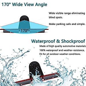 EWAY 3rd Third Brake Light Backup Camera for Mercedes Benz Sprinter Volkswagen VW Crafter Vans 2007-2019 Roof Mount Reversing Camera for Top Rear Brake Light 8 IR Light Night Vision Rearview Camera