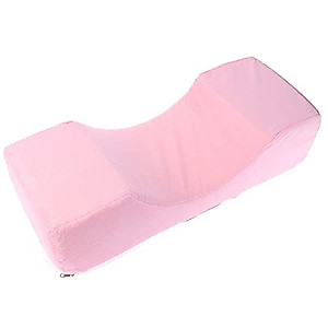 Grafted Eyelash Extension Pillow Neck Support Eyelash Pillow Soft Memory Foam U Shape Lash Pillow Makeup Salon with Pocket (Pink)