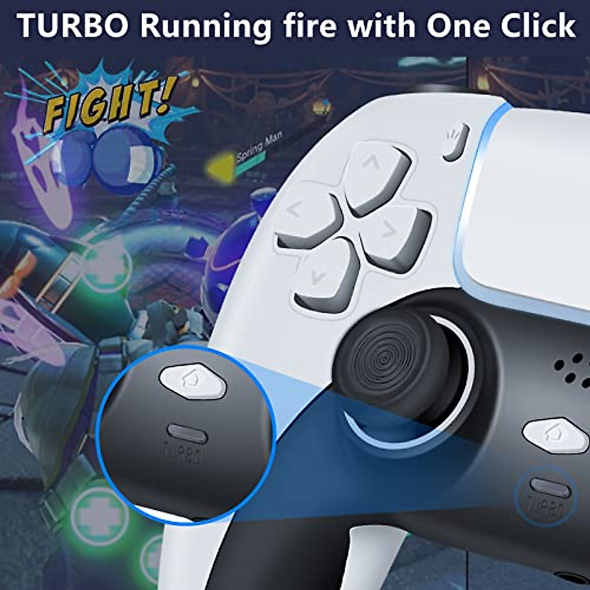 Aoidaruy Wireless Controller for PS4, Compatible with PS4/PS3/PC/Mac/IOS/Android/Switch, PS4 Remote Joystick Controller Dualshocked, Gaming Controller Auto Fire Turbo Button and Custom Ps4 Controller