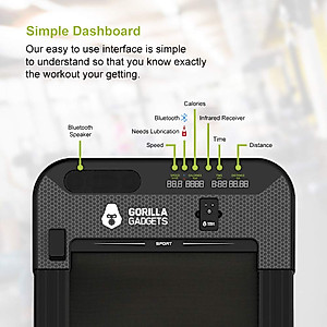 Home Office Portable Fitness Walking Jogging Treadmill with Remote Control, LED Display & Bluetooth Speaker