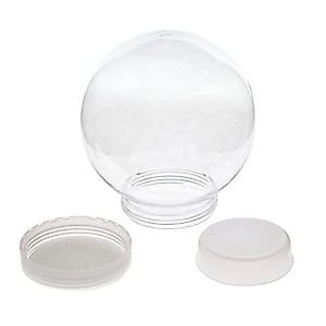 Creative Hobbies 5 Inch (130mm) DIY Snow Globe Water Globe - Clear Plastic with Screw Off Cap | Perfect for DIY Crafts and Customization