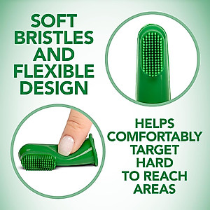 Vet's Best Vet’s Best Dog Toothbrush | Easy Teeth Cleaning for Dog Dental Care, Perfect for Dogs and Cats | Comes With 10 Soft Finger Brushes Per Pack