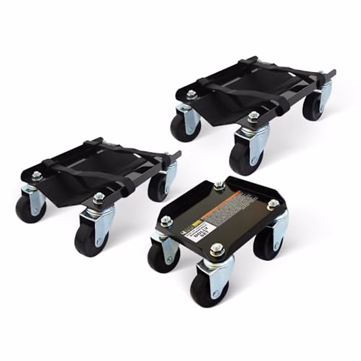 MaxxHaul 50906 Snowmobile Moving Dolly Set, 1500lbs Load Capacity V-Slide Anti-Slip Rubber Pads Straps Firmly Attaching on Skis