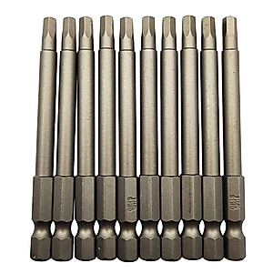 Sipery 10Pcs Hex Head Allen Wrench Drill Bits H4 (4mm) S2 Steel Magnetic Hexagon Hex Head Screwdriver Bits 1/4 Inch Hex Shank 3 Inch Long Drill Bit