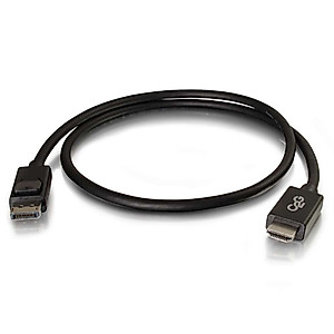 C2G Legrand DisplayPort to HDMI, Male to Male Displayport Cable, Black DisplayPort Cable, 6 Foot Digital Display Cable, 1 Count, C2G 54326