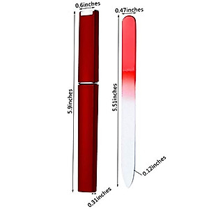 12 Pack Glass Nail Files with Case Crystal Glass Fingernail Files Double Sided Glass Nail File Mixed Color Manicure Set for Gentle Nail Care for Women Girls