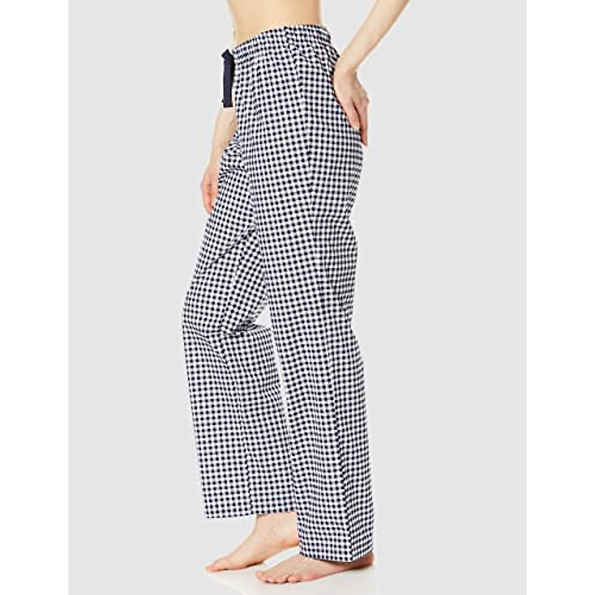 Amazon Essentials Women's Poplin Sleep Pant, Black Gingham, Medium