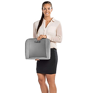 ComfiLife Lumbar Support Back Pillow Office Chair and Car Seat Cushion - Memory Foam with Adjustable Strap and Breathable 3D Mesh (Gray)
