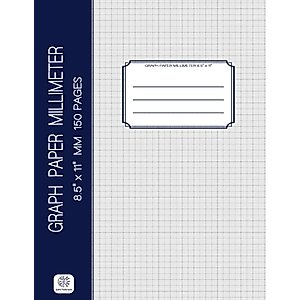 Graph Paper MIllimeter: Notebook 8.5" x 11" | Engineering & Math Graph Paper mm | 150 numbered Pages