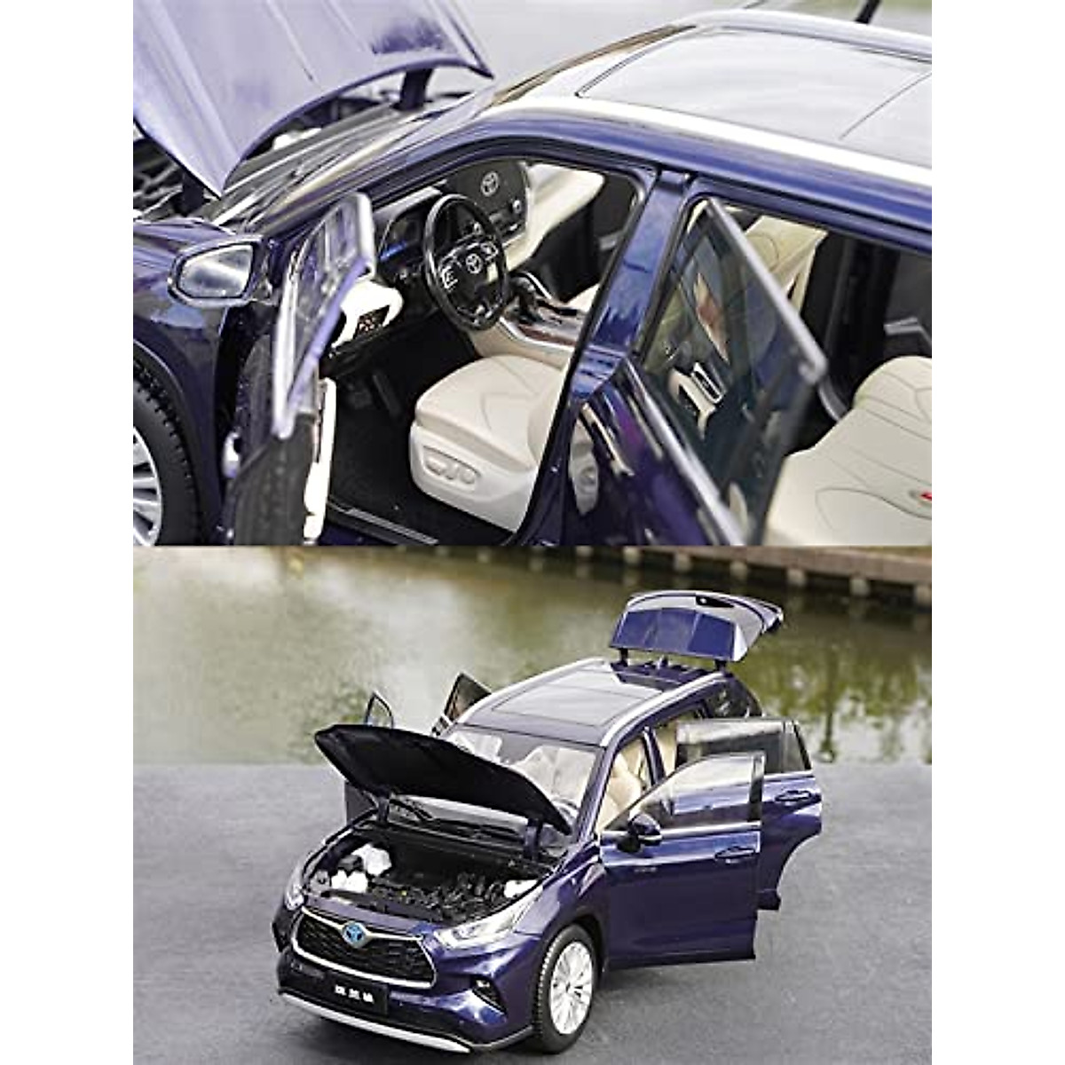 Models Vehicle Replica Car 1 18 Fit for Toyota Highlander 2021 SUV Simulation Scale Car Model Steel Diecast Toy Vehicle Collect Souvenir Collectible Gift 2023 2024