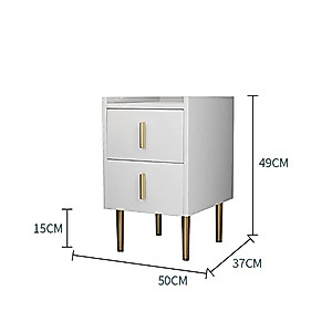 HIGOH Bedside Table Bedside Table Simple Modern Light Luxury Bedroom Mini Small Simple Ultra-Narrow Wind Free Installation
