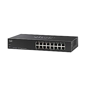 Cisco SG110-24 Desktop Switch with 24 Gigabit Ethernet (GbE) Ports plus 2 Combo mini-GBIC SFP , Limited Lifetime Protection (SG11016HPNA)