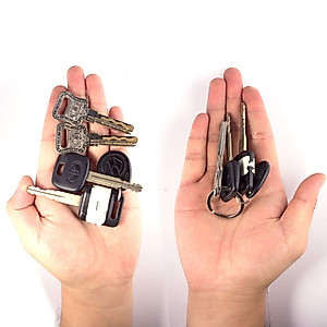 Key Ring 50 Pcs 1.25'' -15 Pcs,1'' -15Pcs, 0.8''-20Pcs Ring Flat Rings Split Keyrings