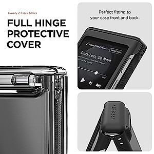 VRS DESIGN Terra Guard Modern for Galaxy Z Flip 5 5G Phone Case (2023), Premium Modern Neat Style Semi-Auto Hinge Protection Case (Matte Black)