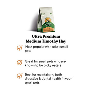 Rabbit Hole Hay - Ultra Premium Medium Timothy Hay for Small Pets - 5 lb Box - Hand-Selected & Fresh